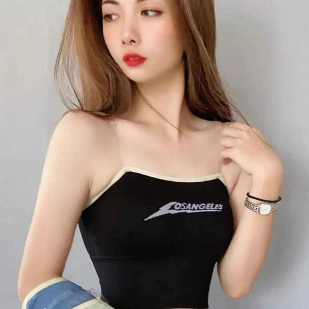 Sports Bra Camisole Style with Clear Straps